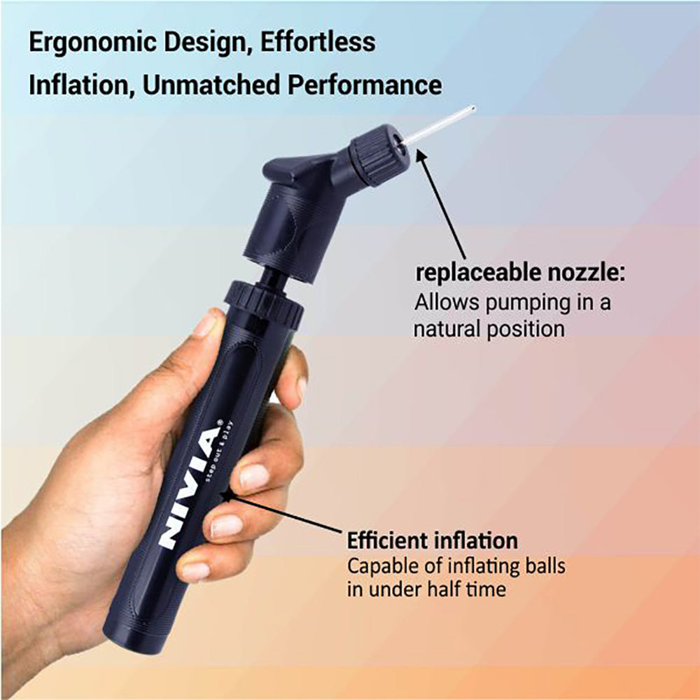 Buy Nivia Ball Pump Double Action Black Online in India | Nivia Sports