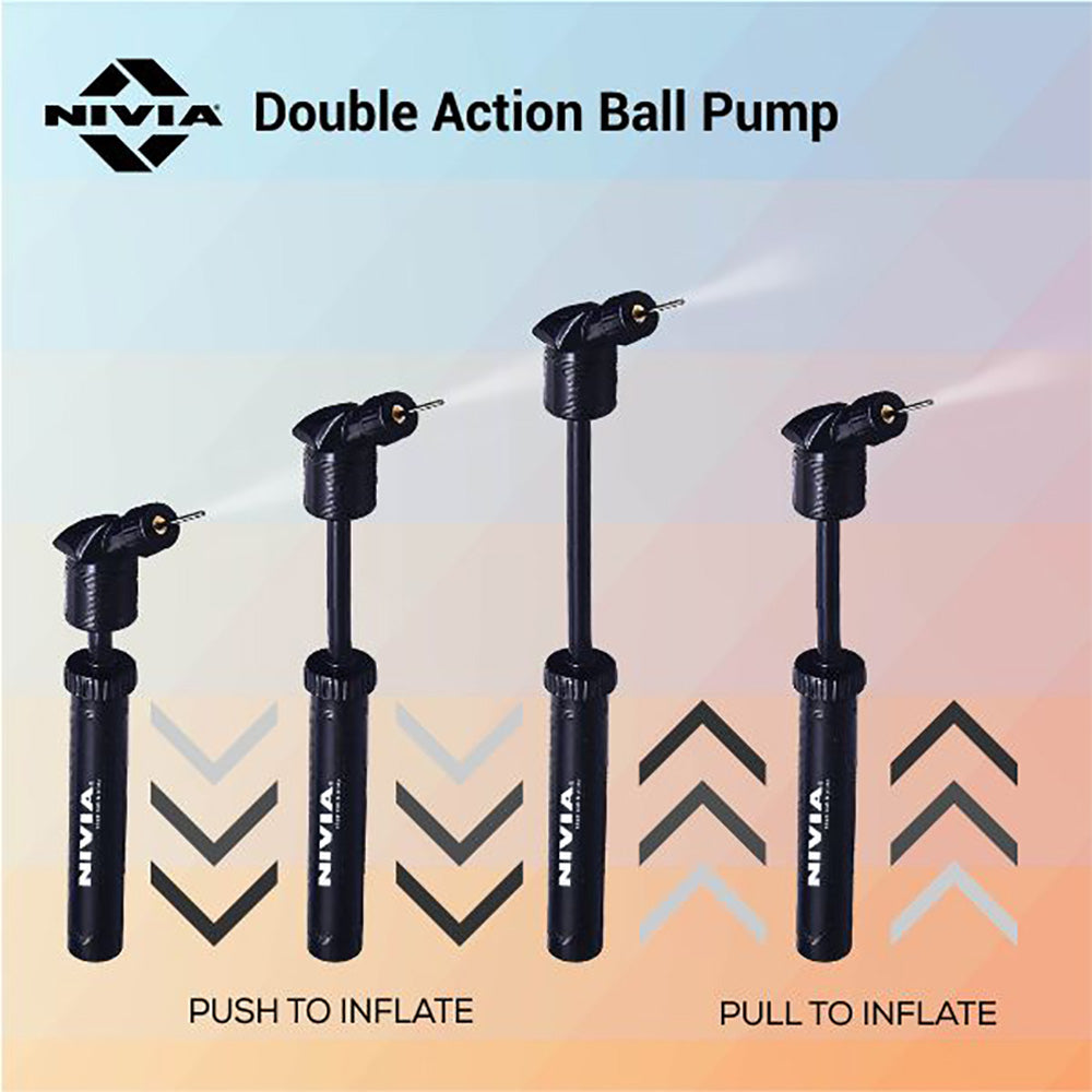 Buy Nivia Ball Pump Double Action Black Online in India | Nivia Sports